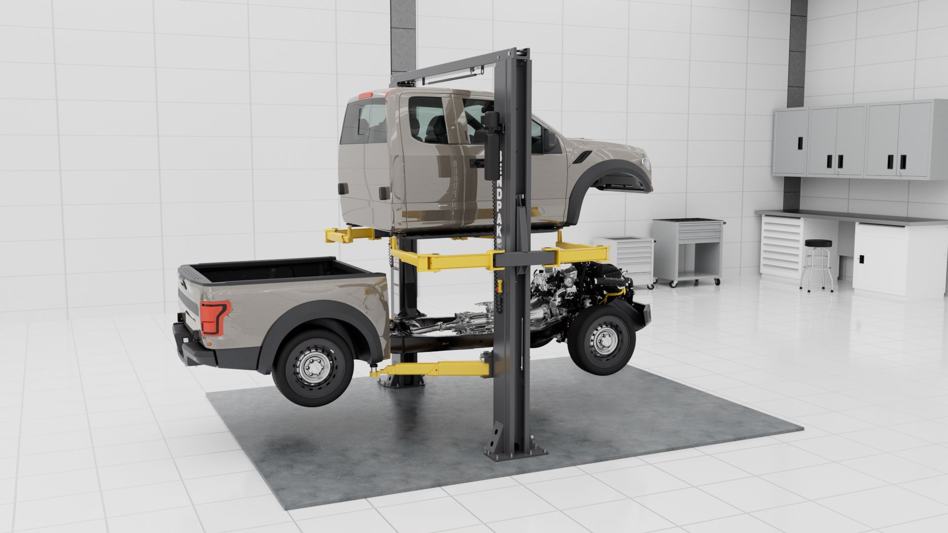 Revolutionizing Car Lifts BendPak Octa-Flex Two post lift Unveiled at NADA Expo 2024 - Bendpak